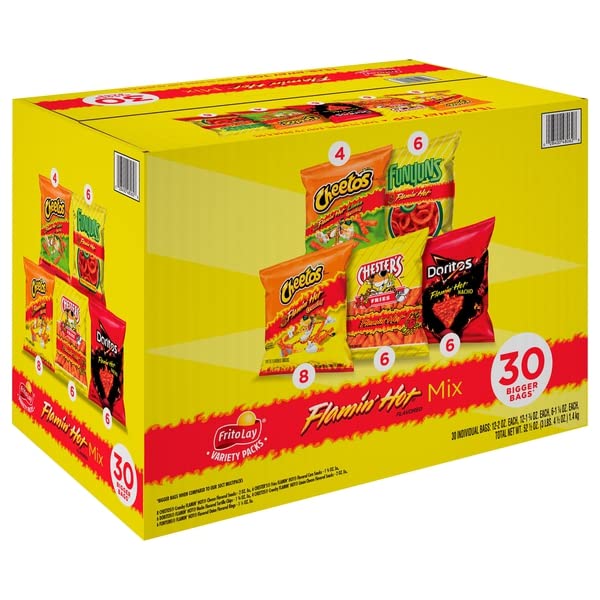 Frito Lay, Snacks Flamin' Hot Mix Variety Packs, 52.5 Ounce – BabyLuck ...